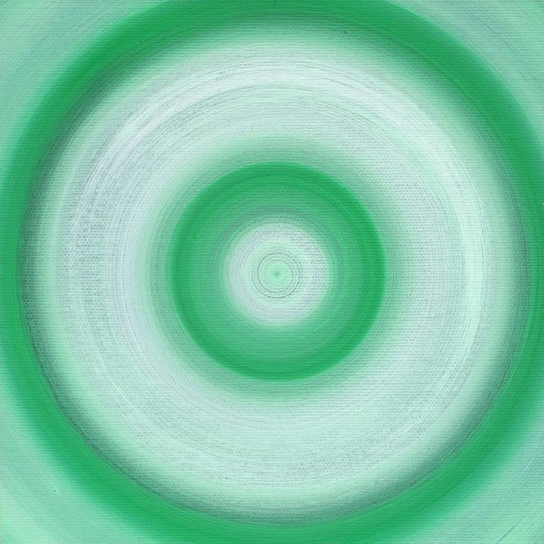 Green Circles Painting by Sanja Krug | Saatchi Art
