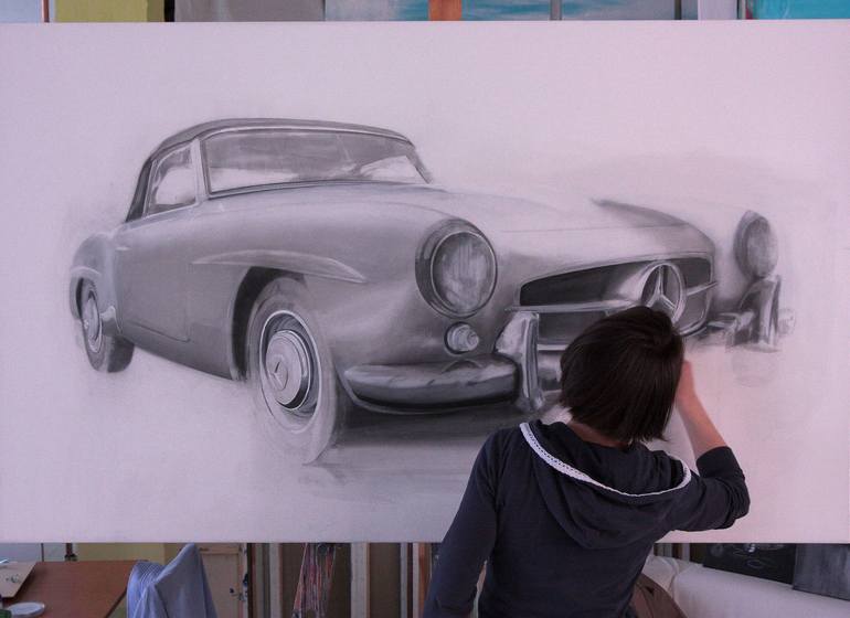 petra at work Painting by Petra Thölken | Saatchi Art