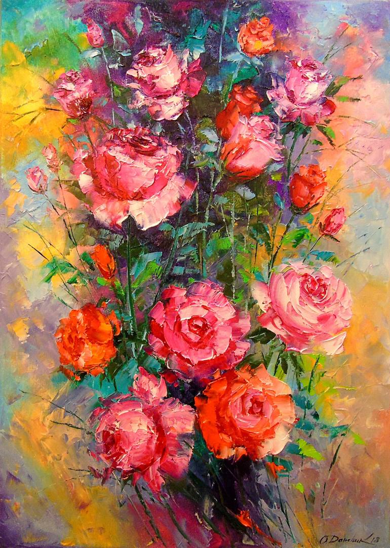 Roses Painting by Olha Darchuk | Saatchi Art