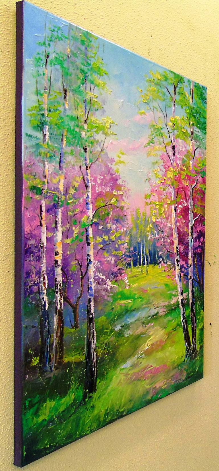 Spring birch trees Painting by Olha Darchuk | Saatchi Art