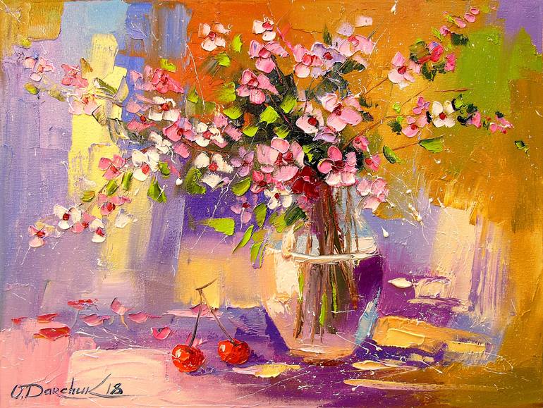 Still life with a bouquet of meadow flowers Painting by Olha Darchuk ...