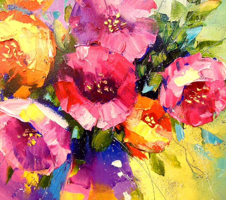 A bouquet of spring flowers Painting by Olha Darchuk | Saatchi Art