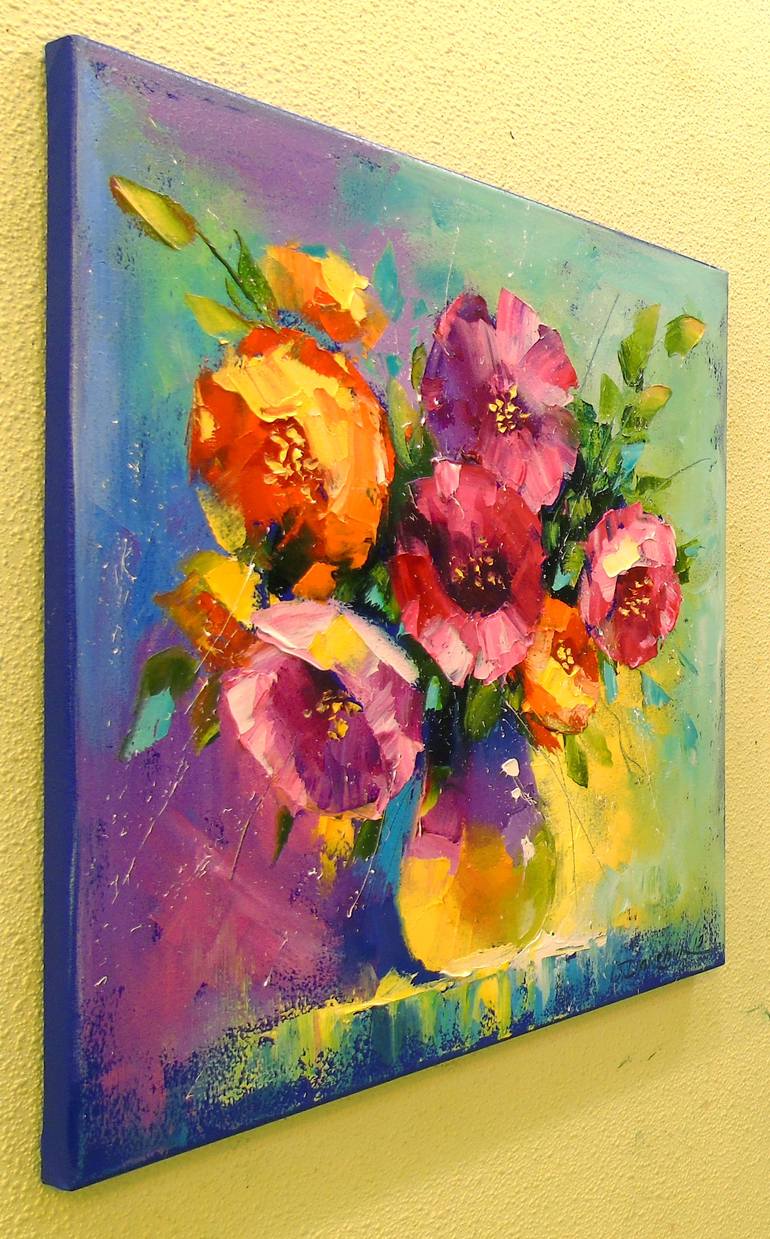 A bouquet of spring flowers Painting by Olha Darchuk | Saatchi Art