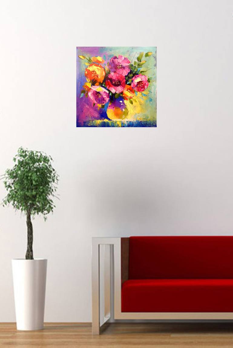 A bouquet of spring flowers Painting by Olha Darchuk | Saatchi Art