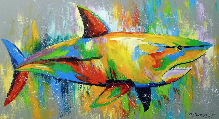 Shark Painting by Olha Darchuk | Saatchi Art