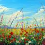 Summer flowers in the field Painting by Olha Darchuk | Saatchi Art