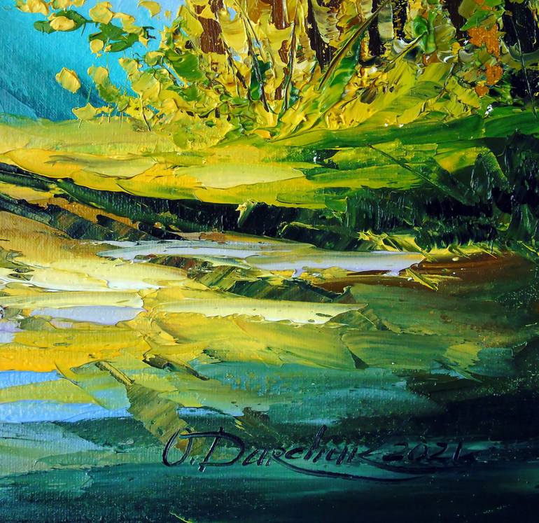 Autumn walk in the woods Painting by Olha Darchuk | Saatchi Art
