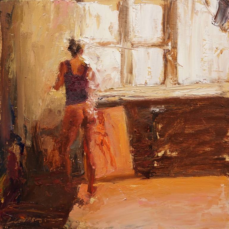 Pauline and her double Painting by Leonardi Manuel | Saatchi Art