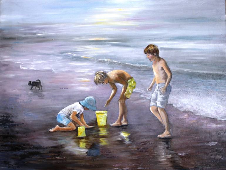 Boys painting store