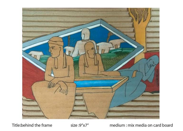 behind the frames 1 Painting by sameer dixit | Saatchi Art