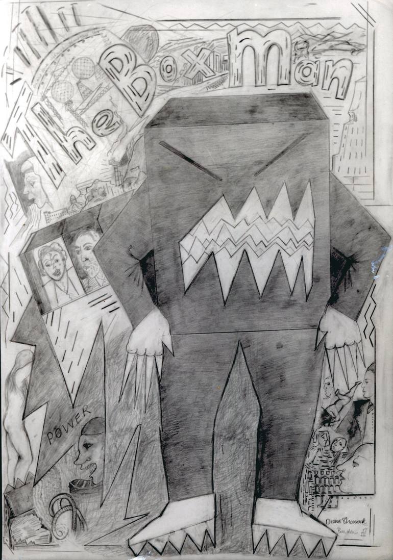 The Box Man Returns Drawing by Diane Shorrock | Saatchi Art