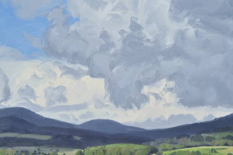 June, clouds, Mount Jalore Painting by Anne Baudequin | Saatchi Art