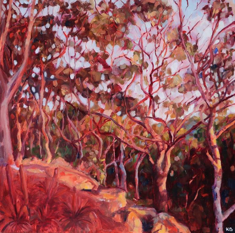Evening Bush Study 1 Painting by Kate Gradwell | Saatchi Art