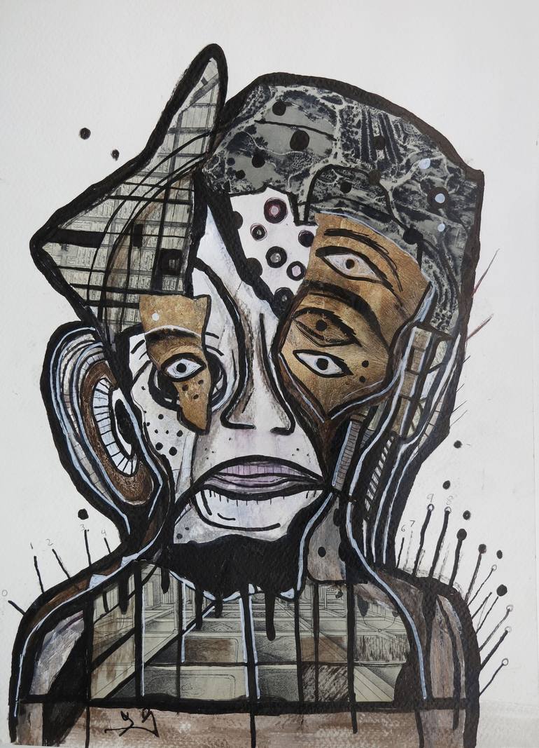 The Face is Not a Map Mixed Media by Ian Gamache | Saatchi Art