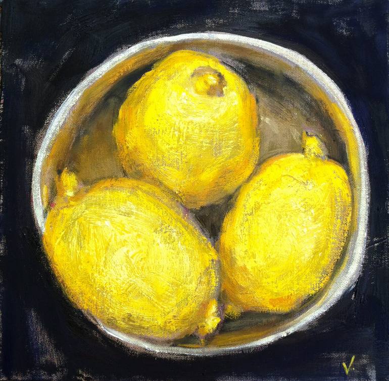 An Insular Family of Lemons Painting by Ruthie V | Saatchi Art
