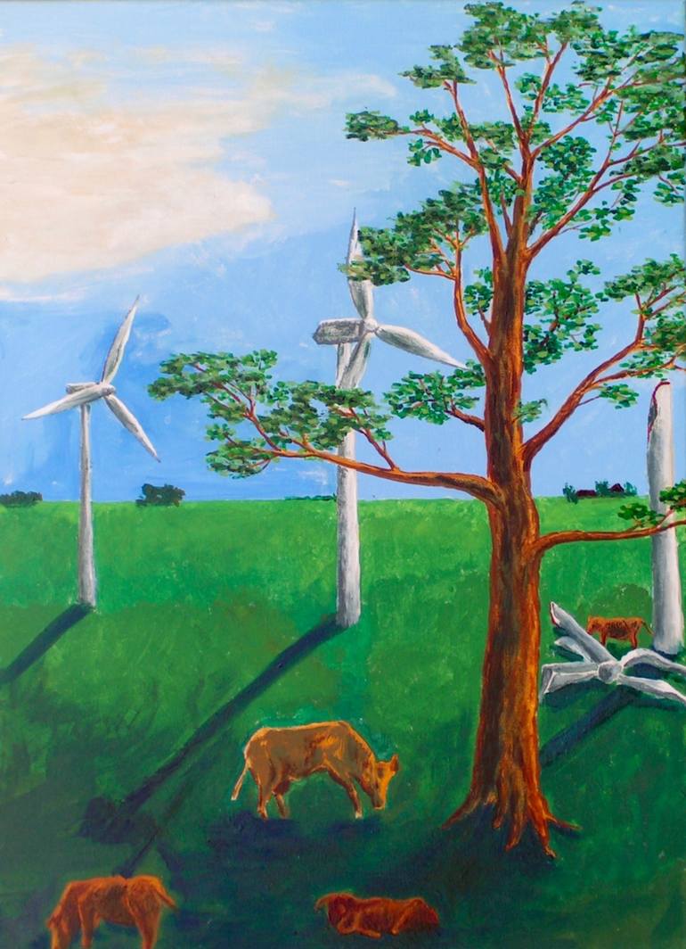 windpower Painting by Gerard Wiersum | Saatchi Art