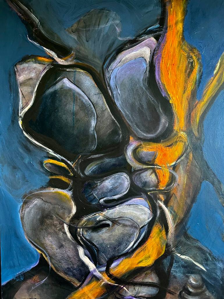 Abstract study of male torso Painting by Alex Tuzinsky | Saatchi Art