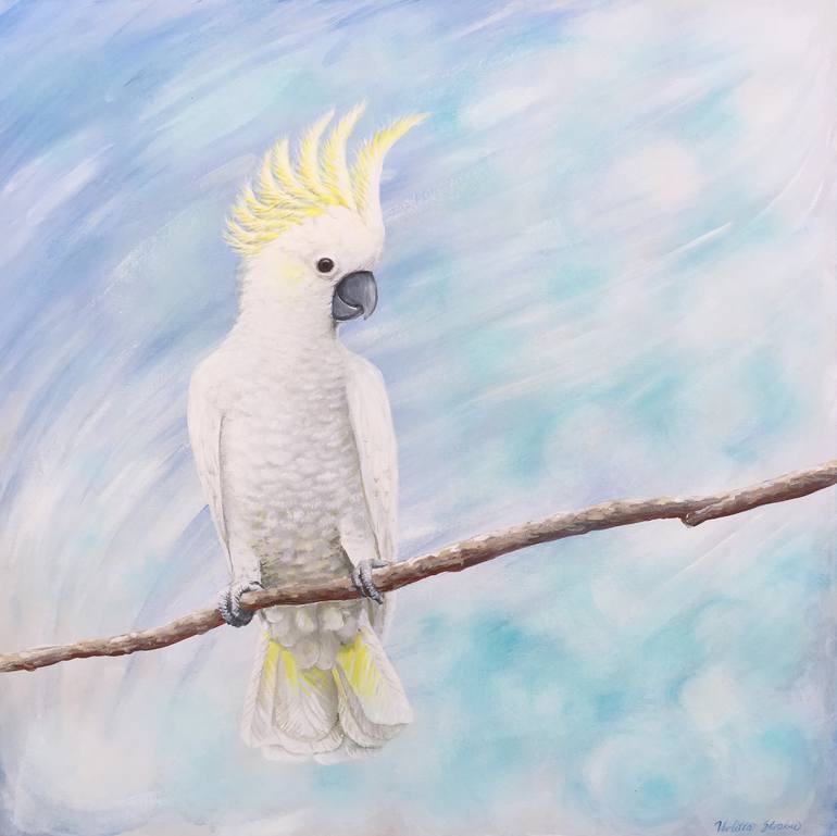 Cockatoo Painting by Violetta Strabic | Saatchi Art