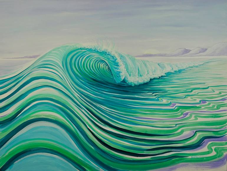 The Wave II Painting by Violetta Strabic | Saatchi Art