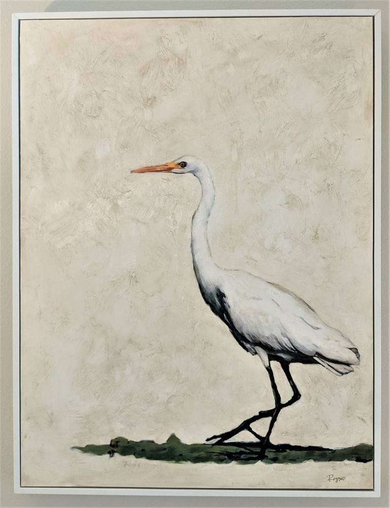 Egret Painting by Tracy Riggio | Saatchi Art