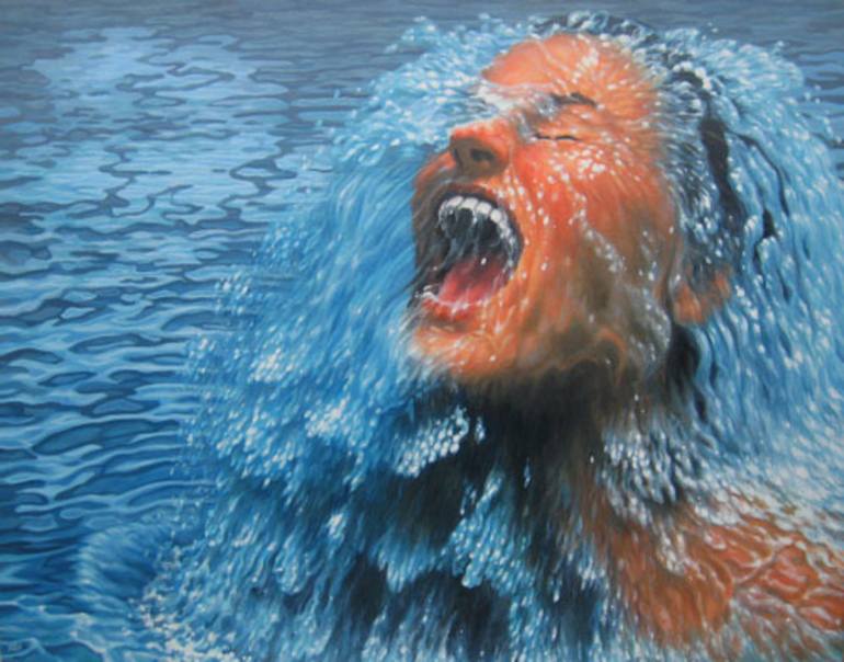 Surfacing (sold) Painting by Robert B Porter | Saatchi Art