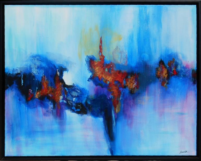 Blue Lagoon Framed Painting by L Wade Allen | Saatchi Art