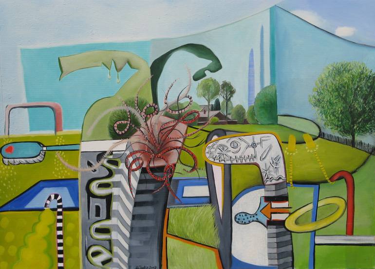 Wordsley park, 2007 Painting by Linda Wallis | Saatchi Art