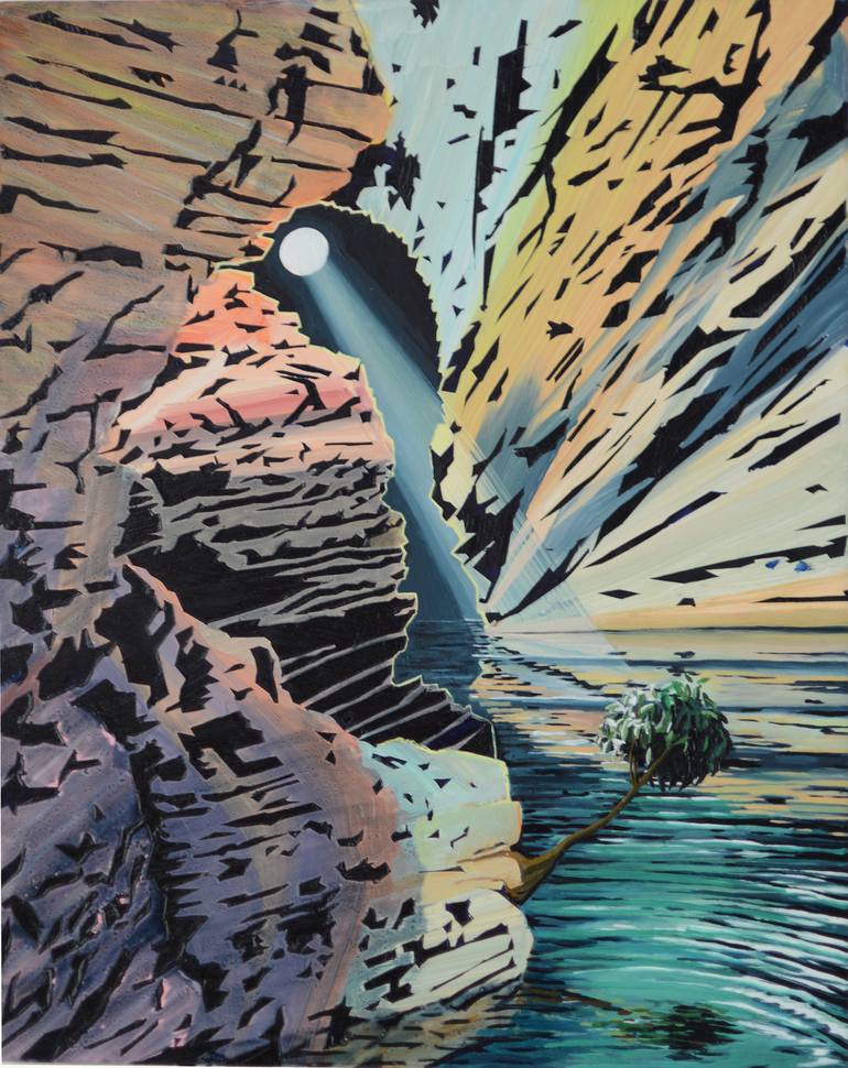 Simpsons Gap Nocturne Painting by Aston Philip | Saatchi Art