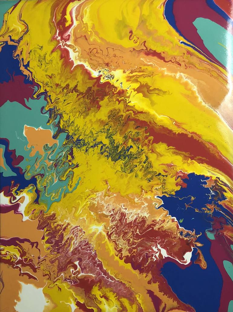 Liquid Sun Painting by Rob Duhon | Saatchi Art
