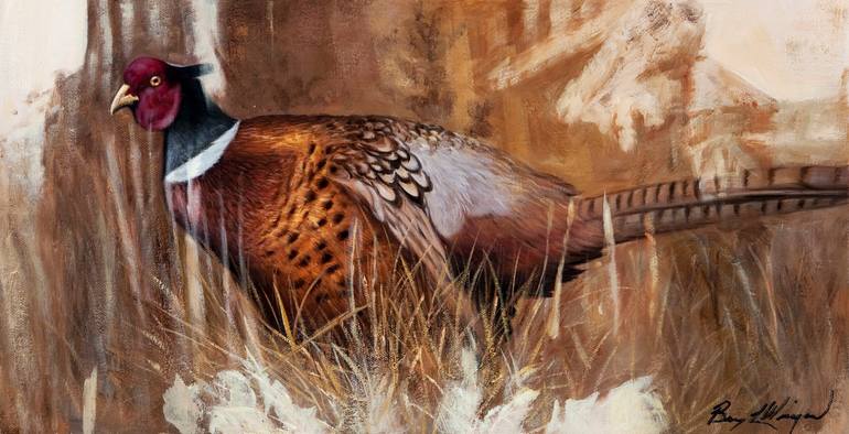 THE WILEY RING-NECK Painting by Barry Wingard | Saatchi Art