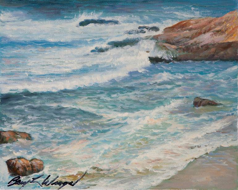 Rippling Waves Painting by Barry Wingard | Saatchi Art