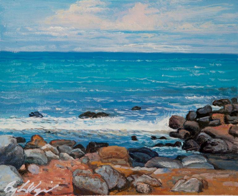 Cool Blue View Painting by Barry Wingard | Saatchi Art