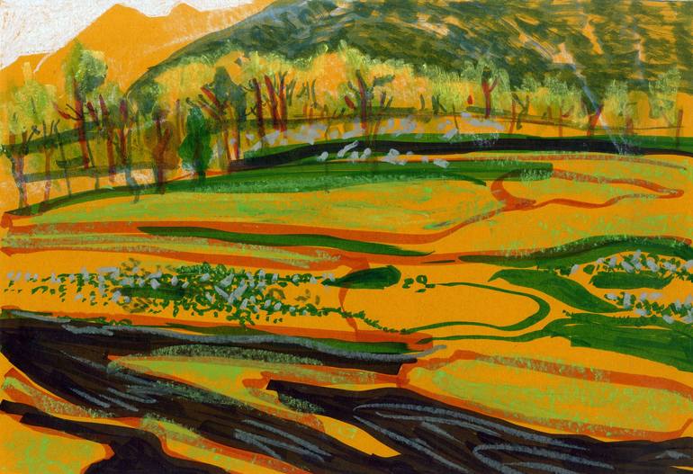 lakeside Drawing by Li Ya Li | Saatchi Art