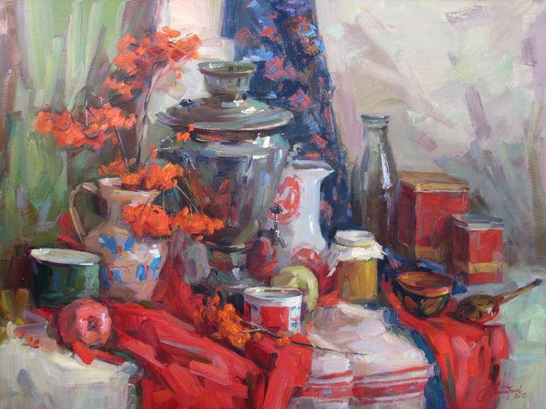 Autumn Still Life Painting by Tetiana Shendryk | Saatchi Art