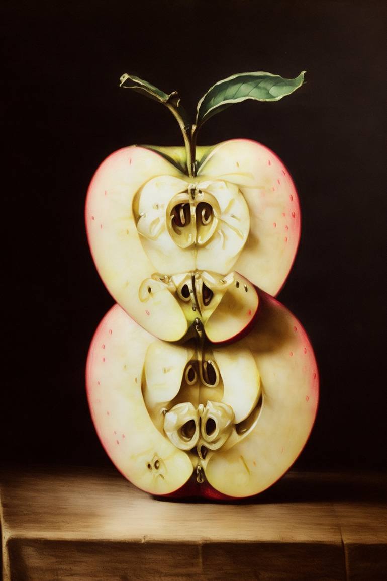 The Apple of World Wisdom Painting by Alex S | Saatchi Art