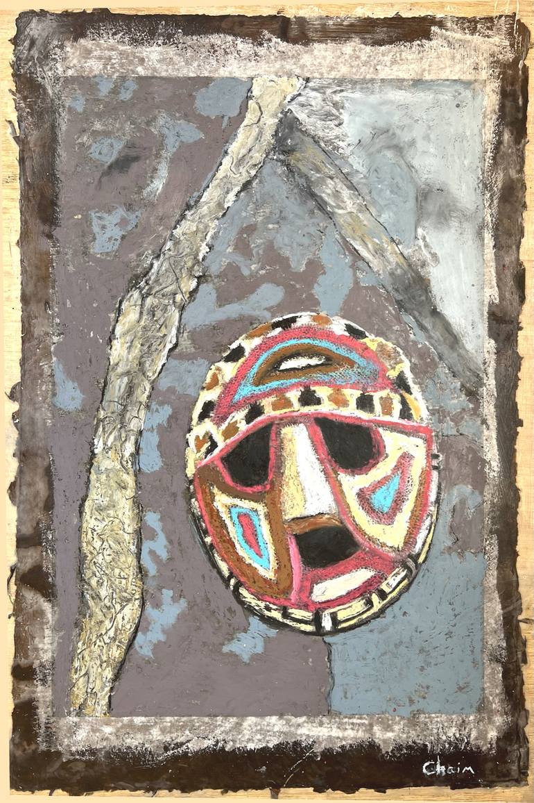 Peruvian Mask Painting by Chaim Bezalel | Saatchi Art