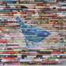 Blue Bird Collage by Laurie Brown | Saatchi Art