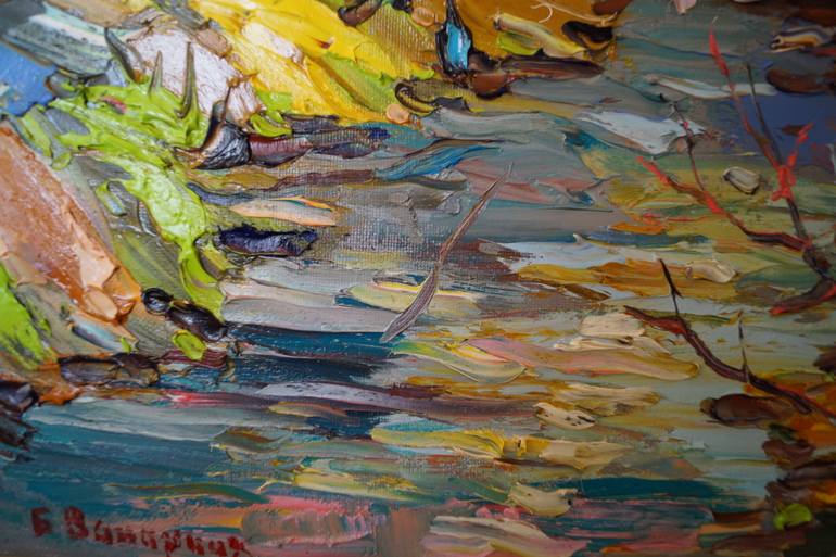 Spring river Painting by Bogdan Vynarchyk | Saatchi Art