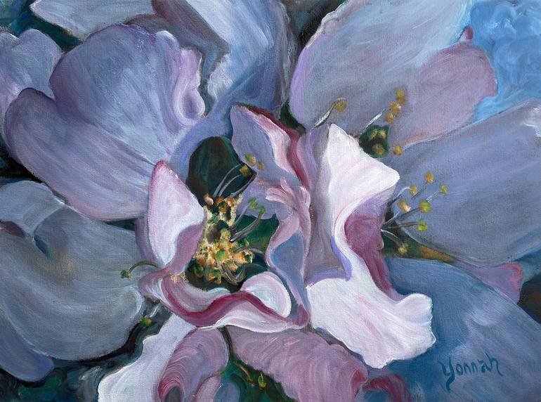 Almond Blossom II Painting by Yonnah Ben Levy | Saatchi Art