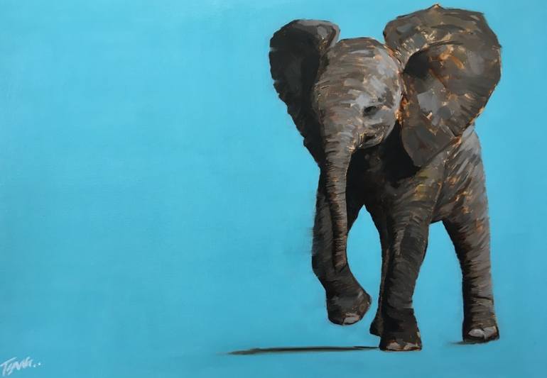 Elephant Painting by Alan Tsang | Saatchi Art