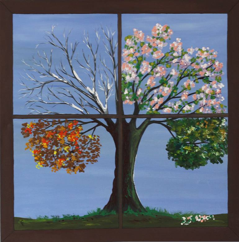 Seasons Painting by Elena Calapereanu | Saatchi Art