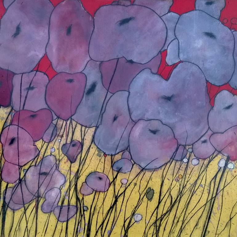 Floppy Poppies Painting by Marcello Munoz | Saatchi Art