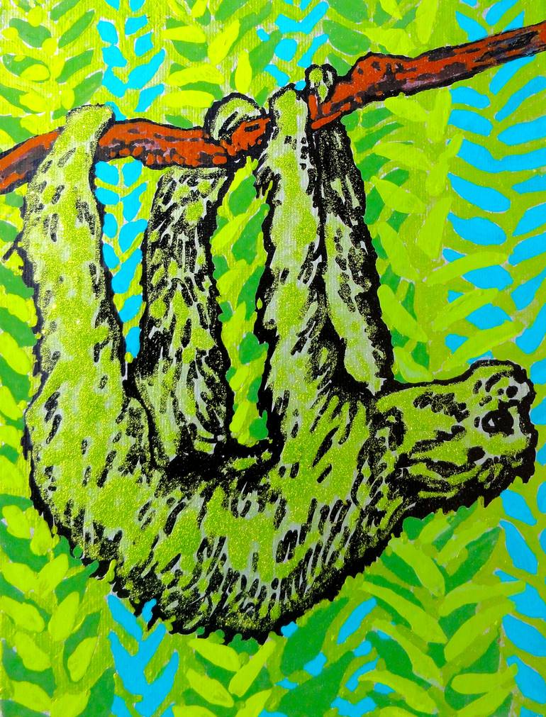 Yes, I am SLOTH Painting by Pamela Johnson | Saatchi Art