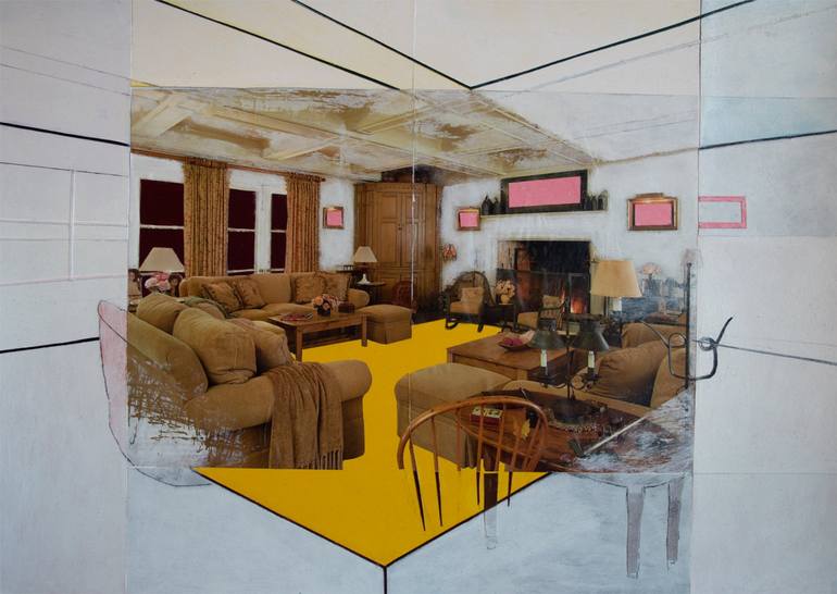 Interiors of Barbra Streisand's Home (With or Without Dogs) Collage by ...
