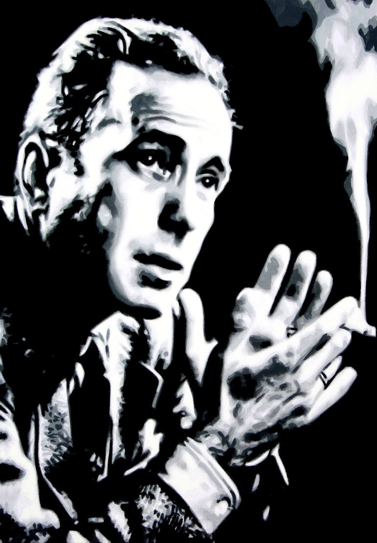Humphrey Bogart Painting by Luis Ludzska | Saatchi Art