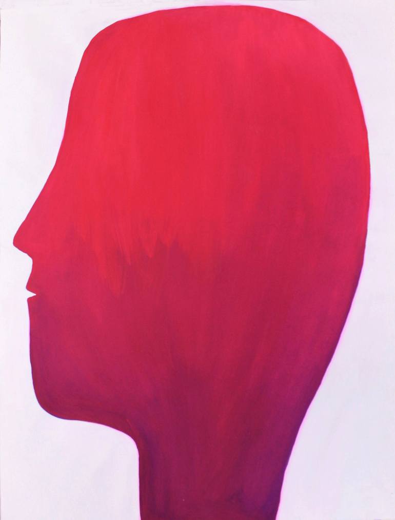 Red face Painting by kitty Faingold | Saatchi Art