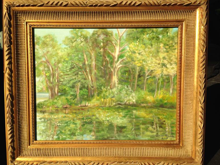 Tree Reflections Painting by Corine Barton | Saatchi Art