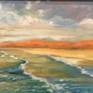 Sunset on the Beach Painting by Corine Barton | Saatchi Art