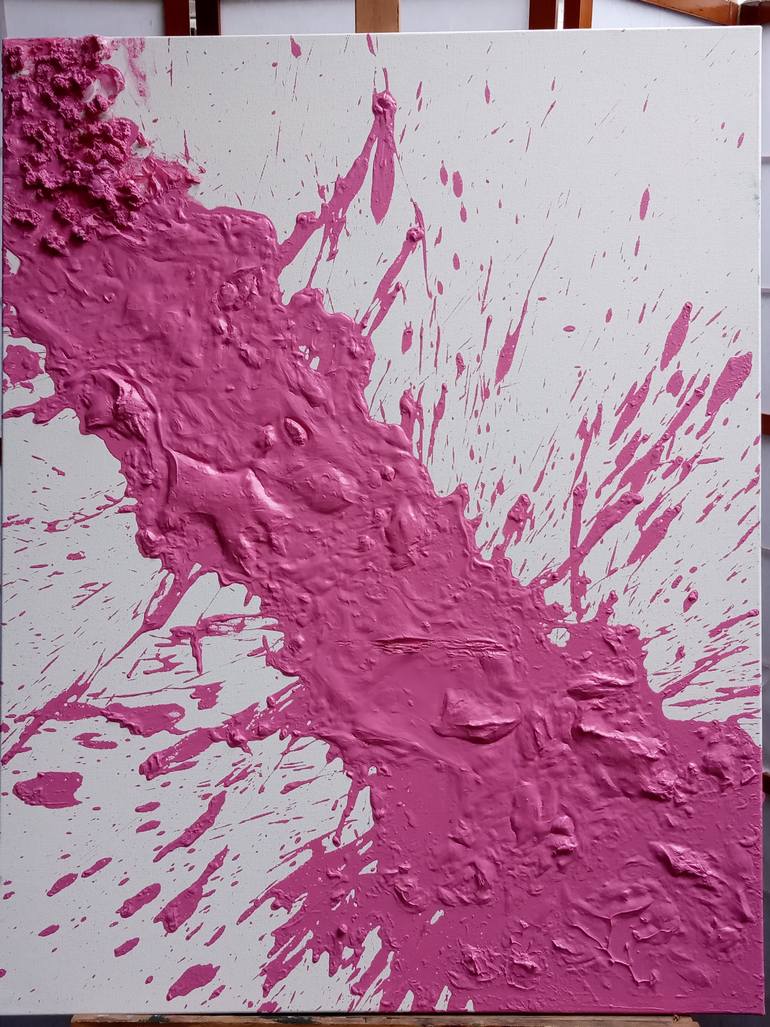 IMMEDIATE PINK Painting by Clayton Paints | Saatchi Art