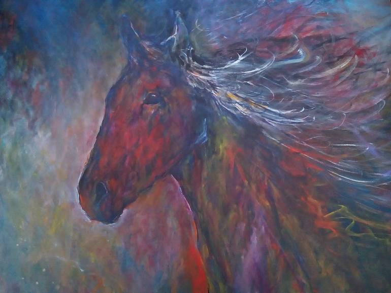 The Spirit Of Horses Painting by Gustave Alhadeff | Saatchi Art